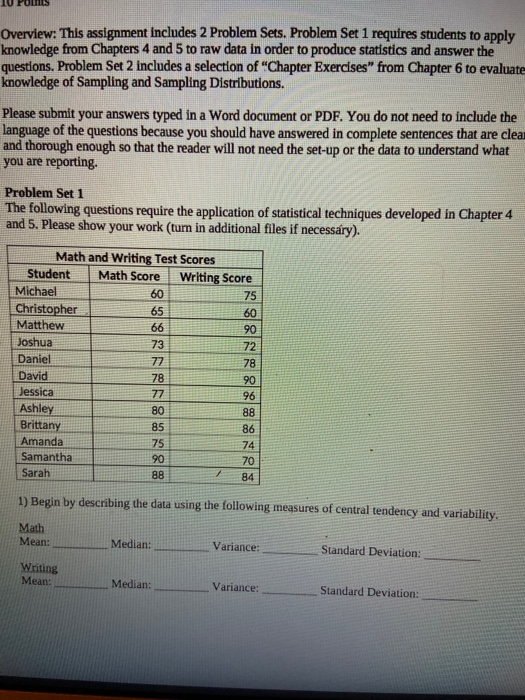 assignment on measures of central tendency pdf