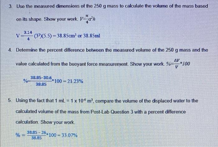 Solved Base Edge Length or Diameter (cm) Height (cm) 3 5.5 | Chegg.com