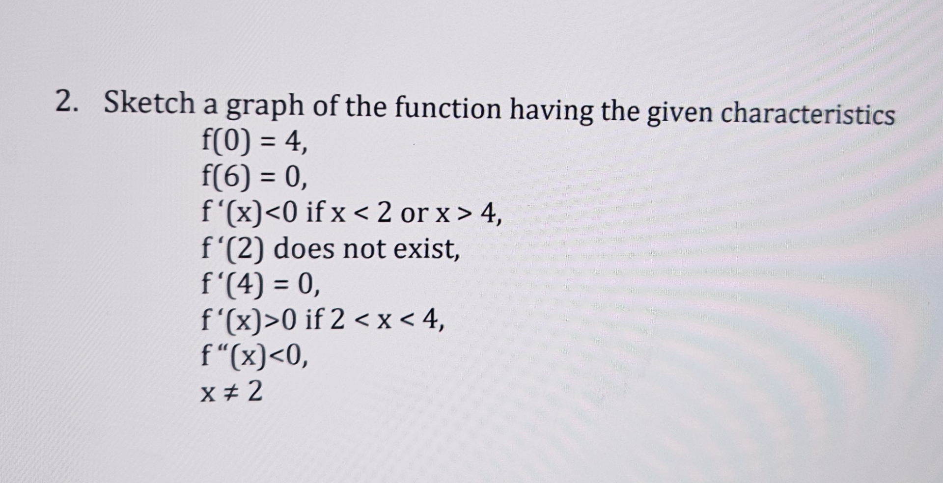Solved Sketch a graph of the function having the given | Chegg.com
