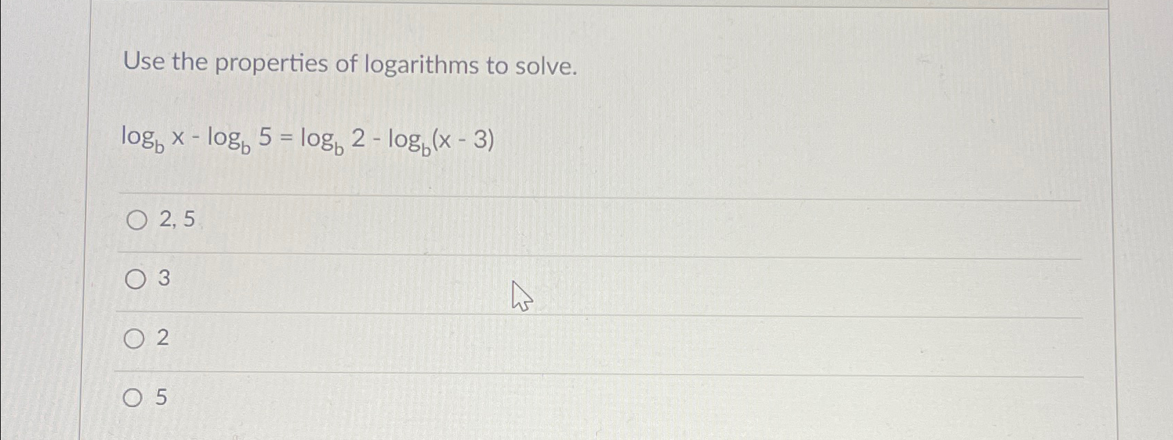 Solved Use the properties of logarithms to | Chegg.com