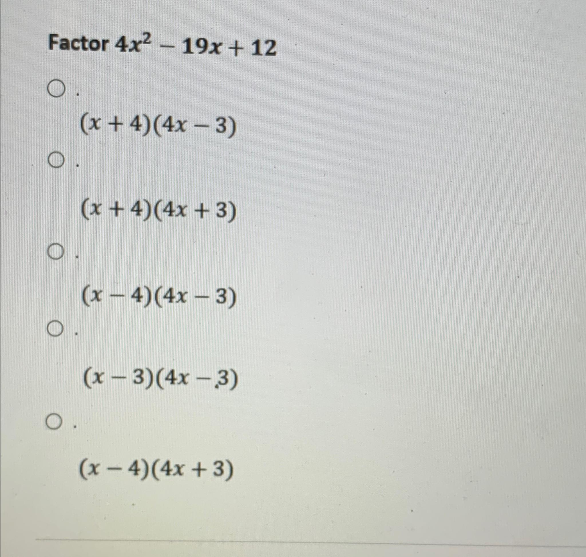 Solved Factor | Chegg.com