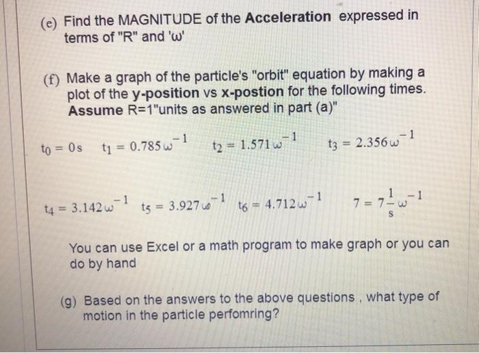 Solved The Postion Vector Of A Particle Is Given By R T
