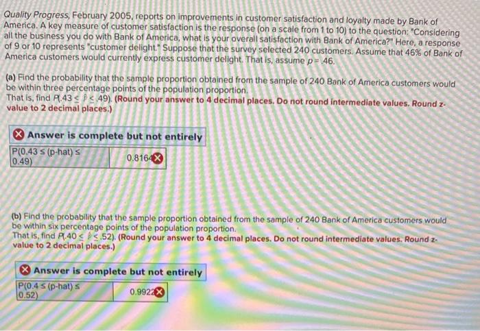 Solved Quality Progress, February 2005, reports on | Chegg.com