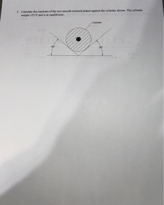 Solved 3. Calculate the reactions of the two smooth inclined | Chegg.com