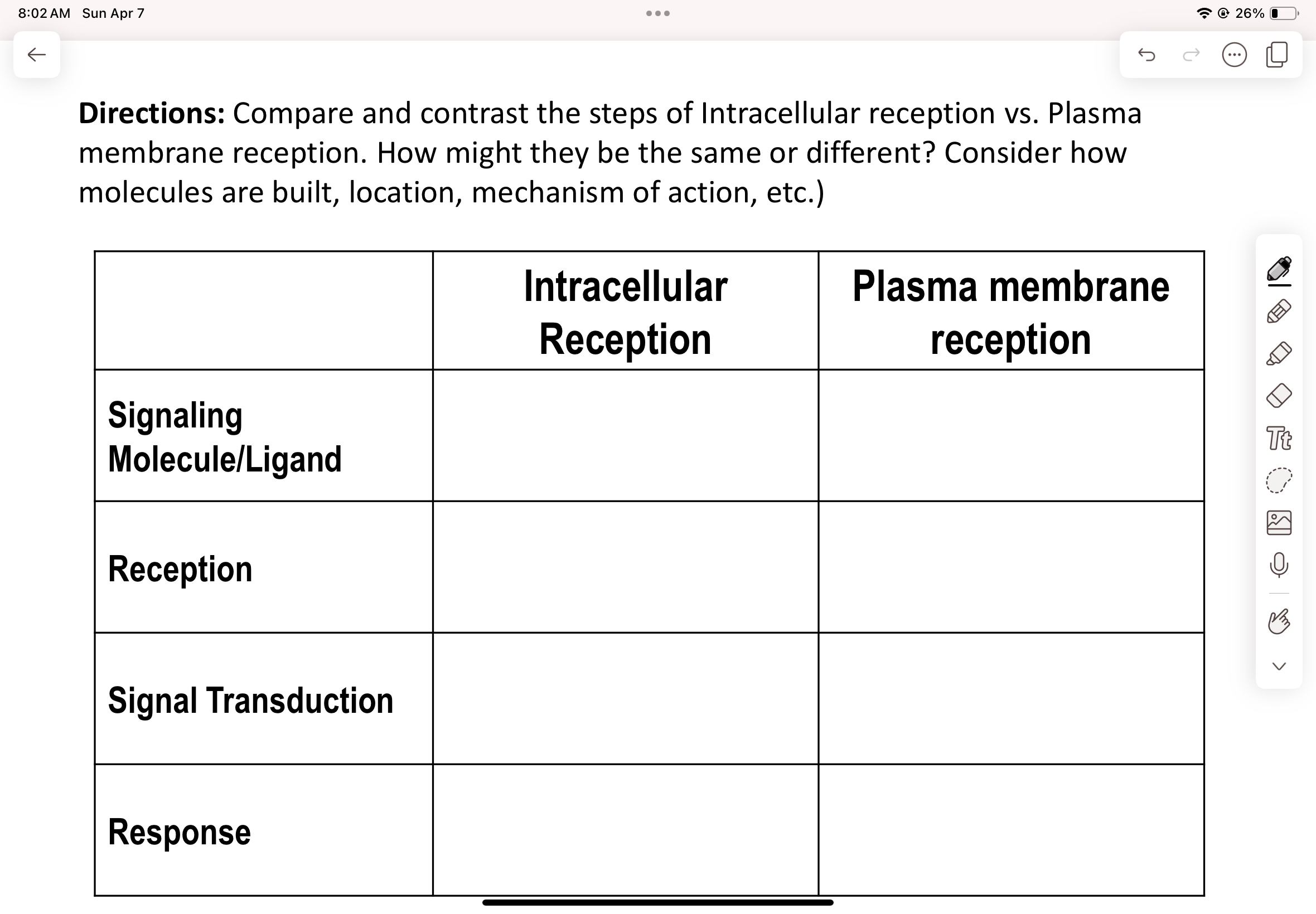 Solved 8:02 ﻿AM Sun Apr 7Directions: Compare and contrast | Chegg.com