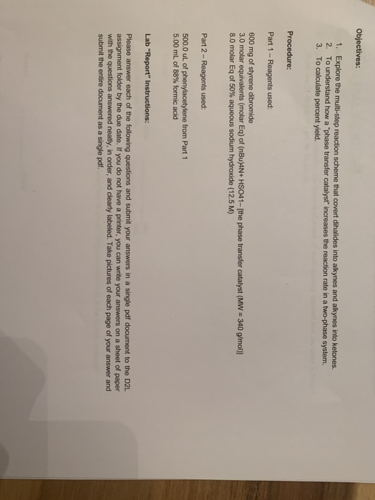 Solved Objectives: 1. Explore the multi-step reaction scheme | Chegg.com