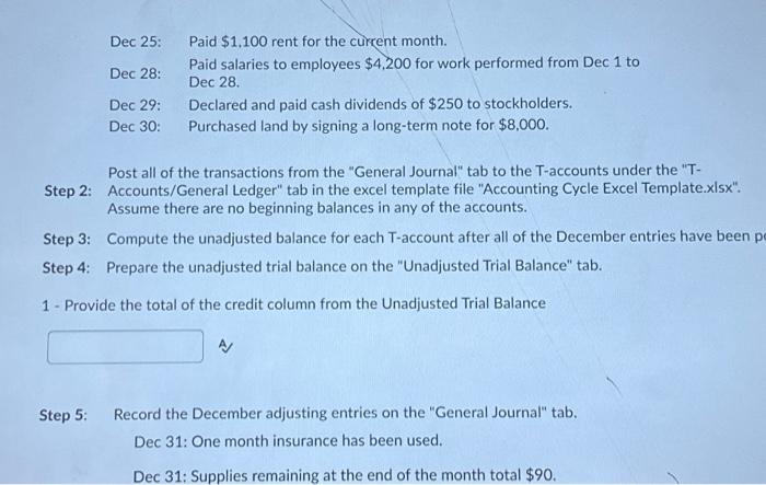 Solved HELPP PLEASEE!!!step 1: Prepare journal entries to | Chegg.com