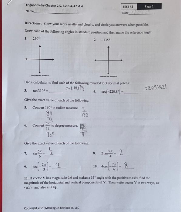 Solved Directions: Show your work neatly and clearly, and | Chegg.com