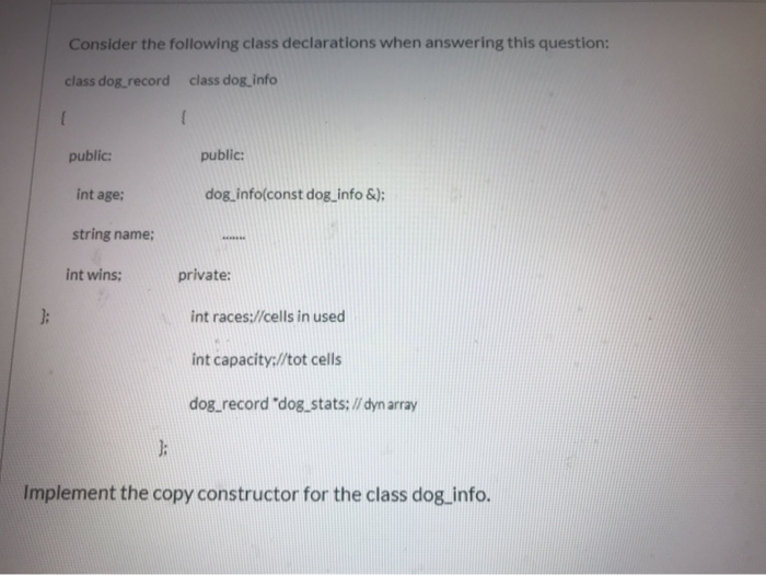 Solved Consider the following class declarations when | Chegg.com Solved Consider the following class declarations when | Chegg.com