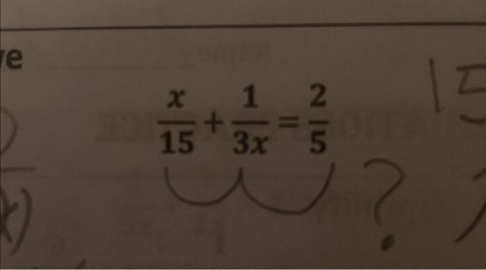 Solved 15x+3x1=52 | Chegg.com