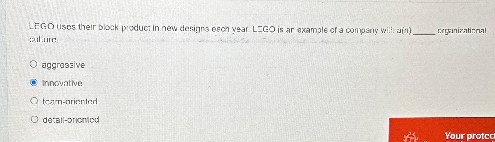 Solved LEGO uses their block product in new designs each | Chegg.com