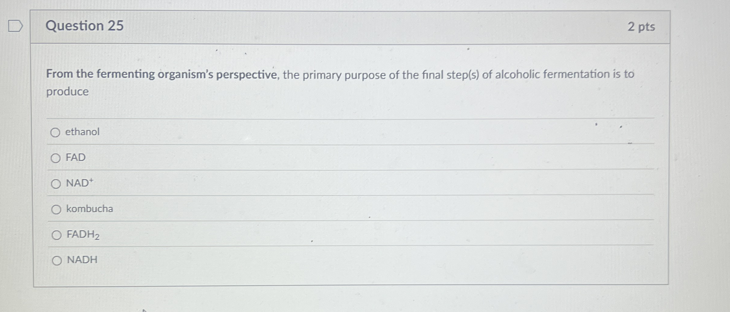 Solved Question 252 ﻿ptsFrom the fermenting organism's | Chegg.com