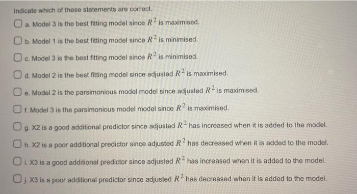 Solved In order to build a parsimonious model to explain the | Chegg.com