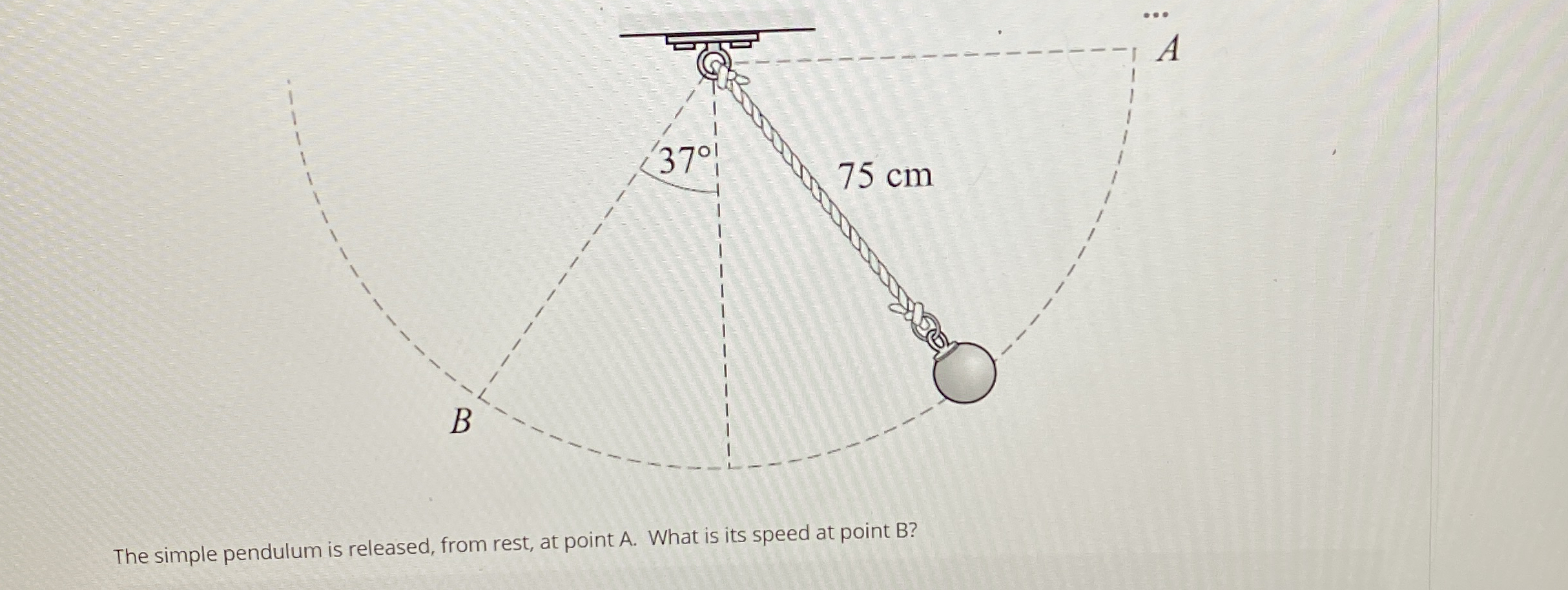 Solved The simple pendulum is released, from rest, at point | Chegg.com