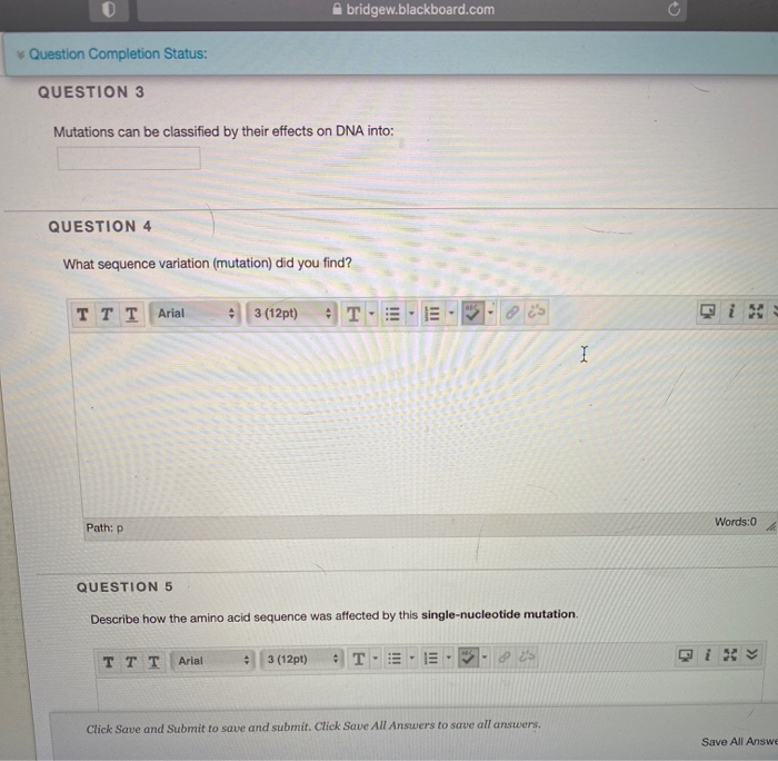 Solved bridgew.blackboard.com Question Completion Status: | Chegg.com
