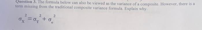 Solved Question 3. The formula below can also be viewed as | Chegg.com