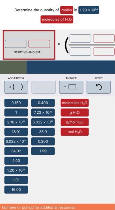 Solved Determine the quantity of moles in 1.20 x 1024 | Chegg.com