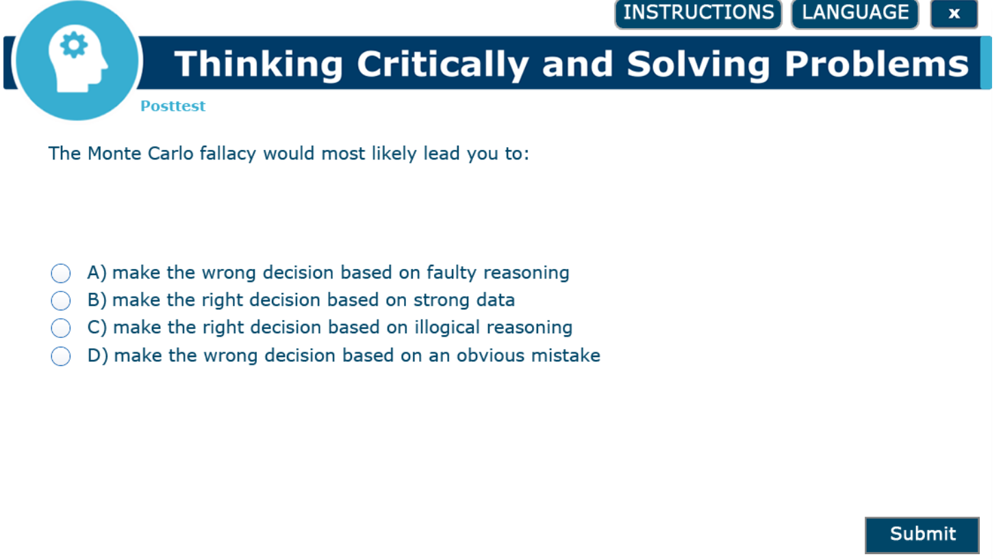 Solved Thinking Critically and Solving ProblemsThe Monte | Chegg.com