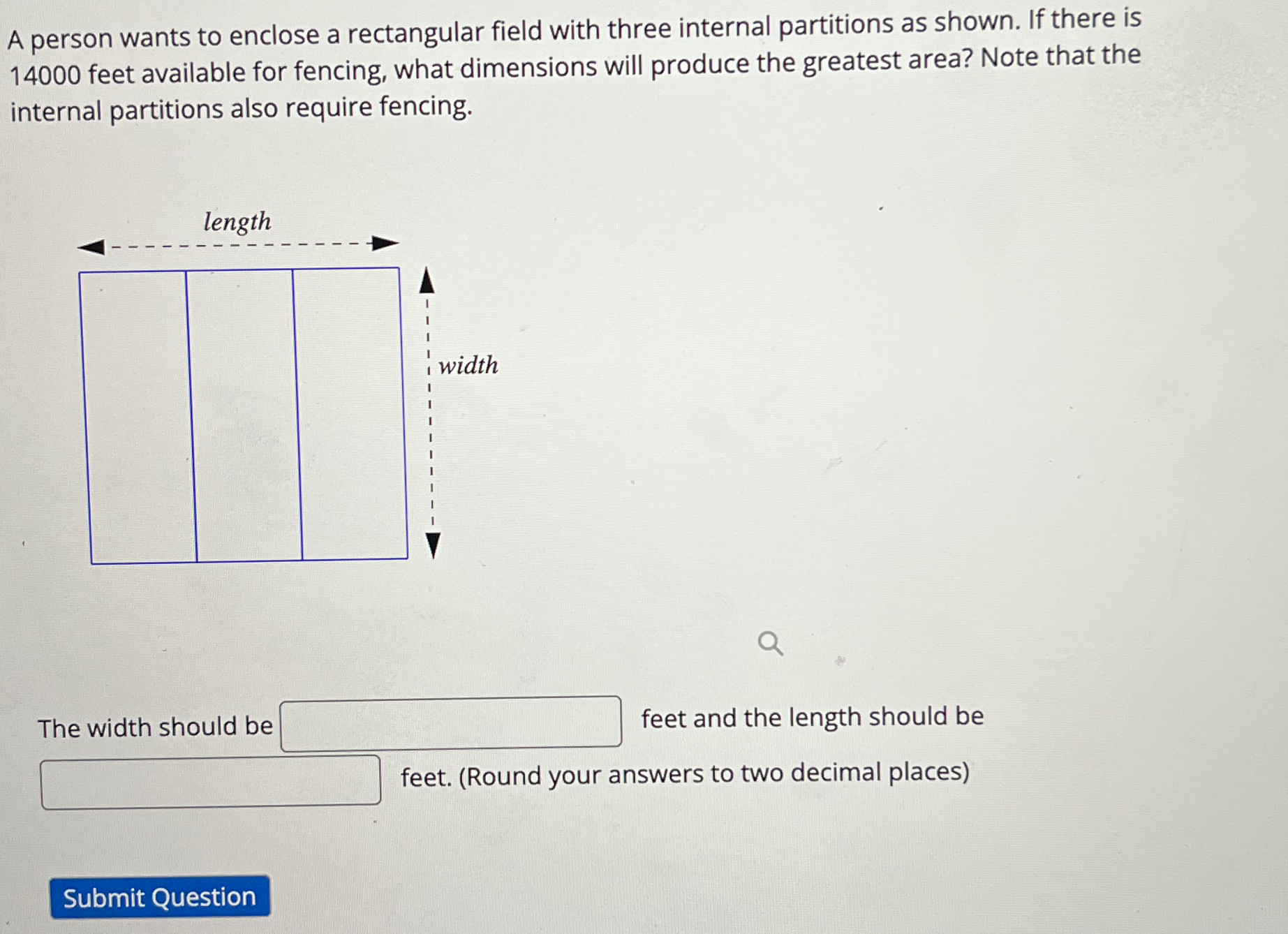 Solved A person wants to enclose a rectangular field with | Chegg.com