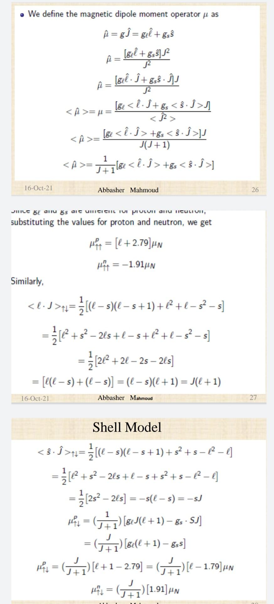 - We define the magnetic dipole moment operator μ as | Chegg.com