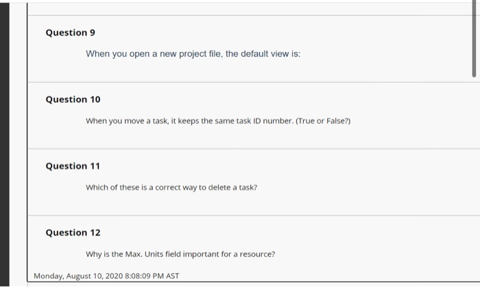 Solved Question 9 When you open a new project file, the | Chegg.com