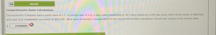 Solved Comprehensive Ratio Calculations | Chegg.com