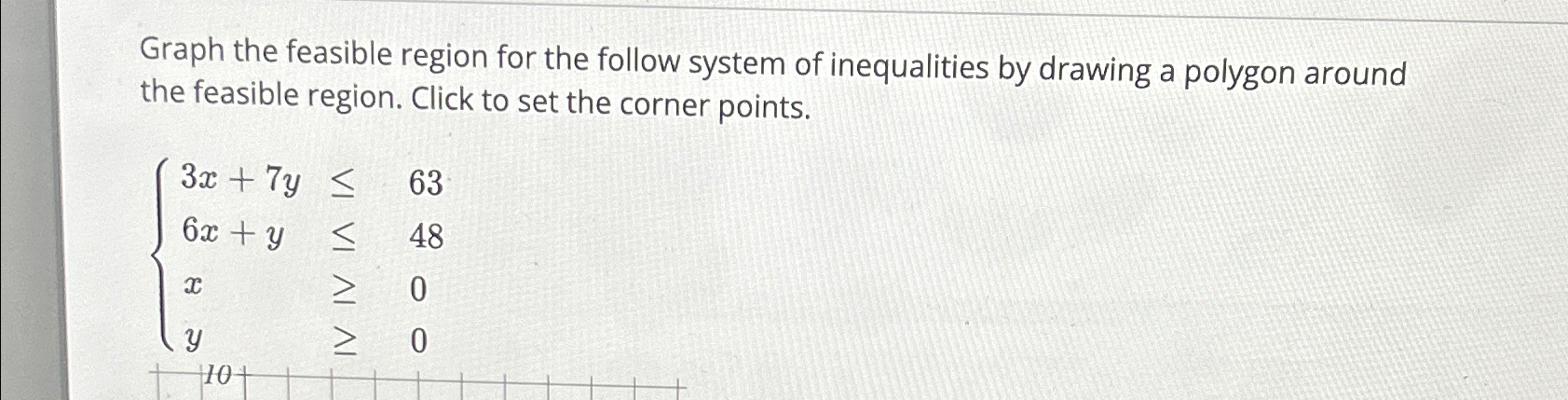 Solved Graph the feasible region for the follow system of | Chegg.com
