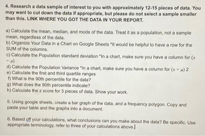 Solved grade 12 data management *statistics of one variable | Chegg.com