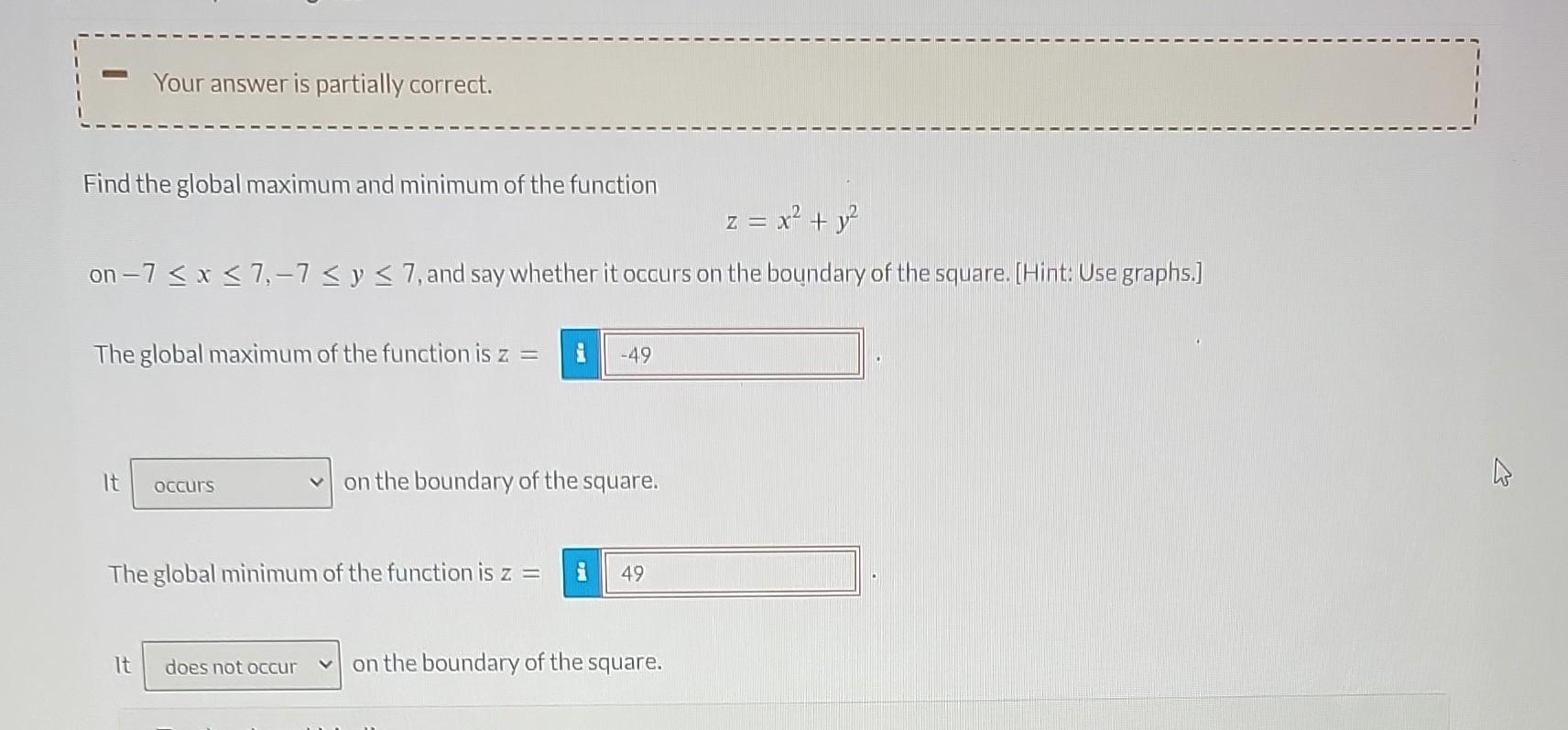 Solved Find The Global Maximum And Minimum Of The Function