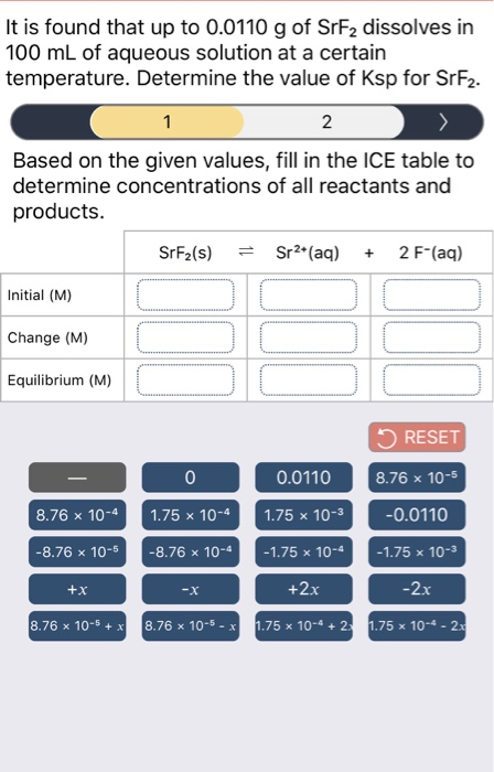 Solved It is found that up to 0.0110 g of SrF2 dissolves in | Chegg.com