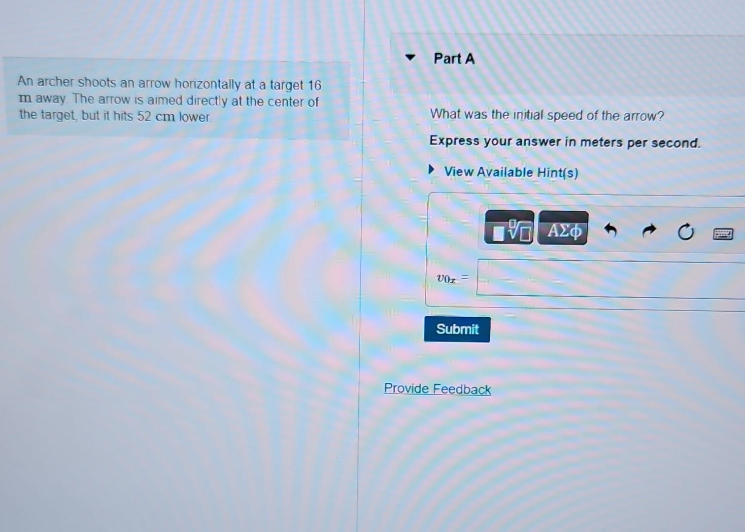 Solved An archer shoots an arrow horizontally at a target 16 | Chegg.com