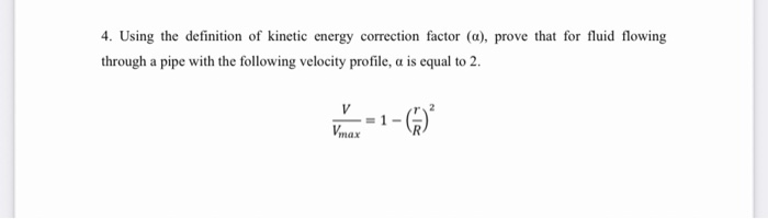 Solved 4. Using the definition of kinetic energy correction | Chegg.com