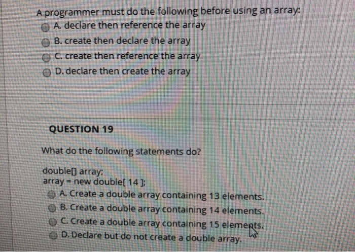 Solved A Programmer Must Do The Following Before Using An