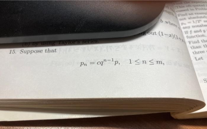 Solved 15. Suppose that pn=cqn−1pwhere c is a constant and m | Chegg.com