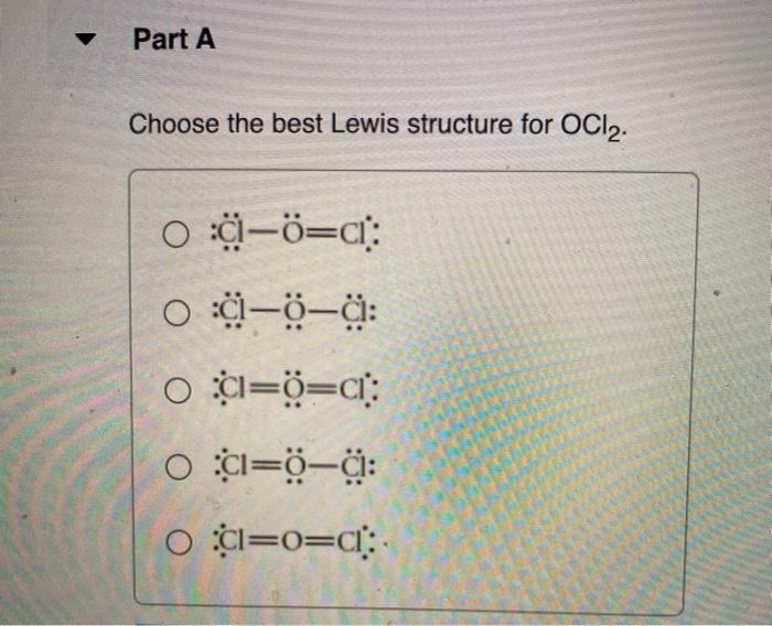 Solved Part A Choose the best Lewis structure for BeF2. | Chegg.com