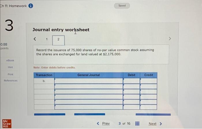 Solved QS 11-4 (Algo) Issuance of no-par common stock LO P1 | Chegg.com