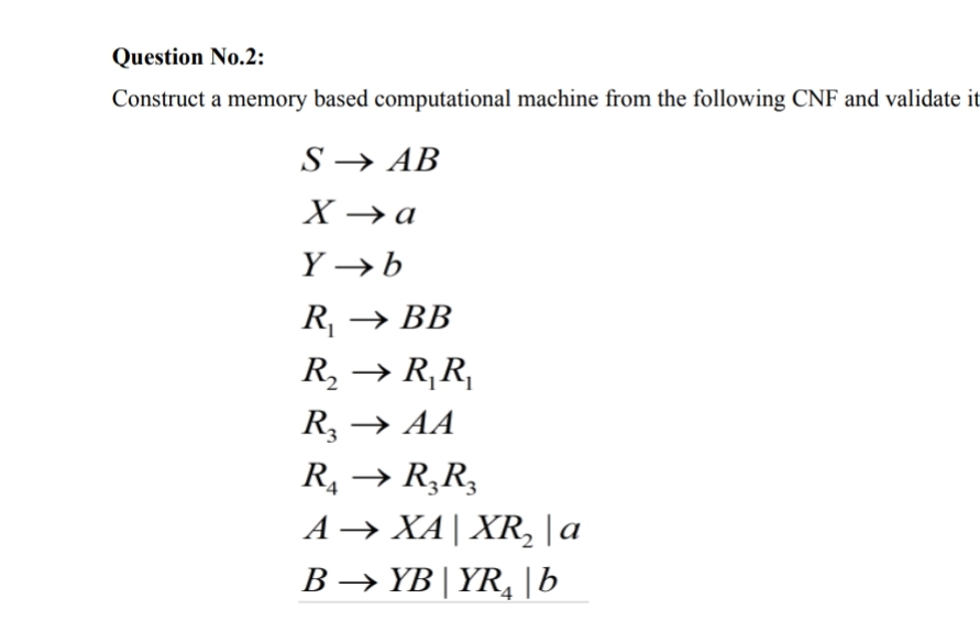 Solved cQuestion No.2:Construct a memory based computational | Chegg.com