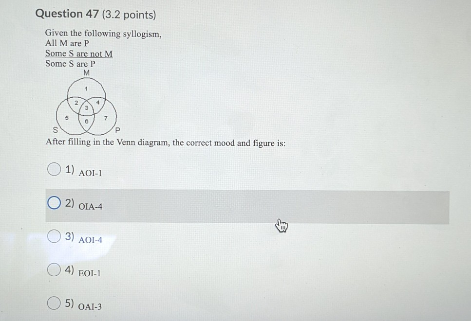 Solved Question 47 (3.2 points) Given the following | Chegg.com