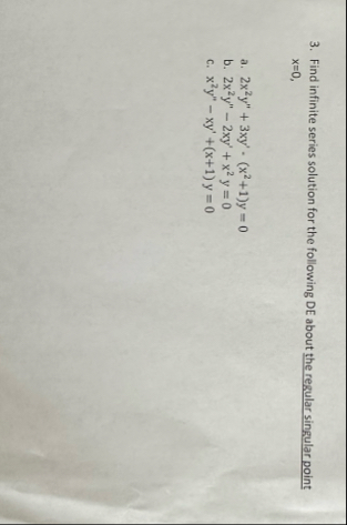 Solved Please solve the following Differential Equations. | Chegg.com