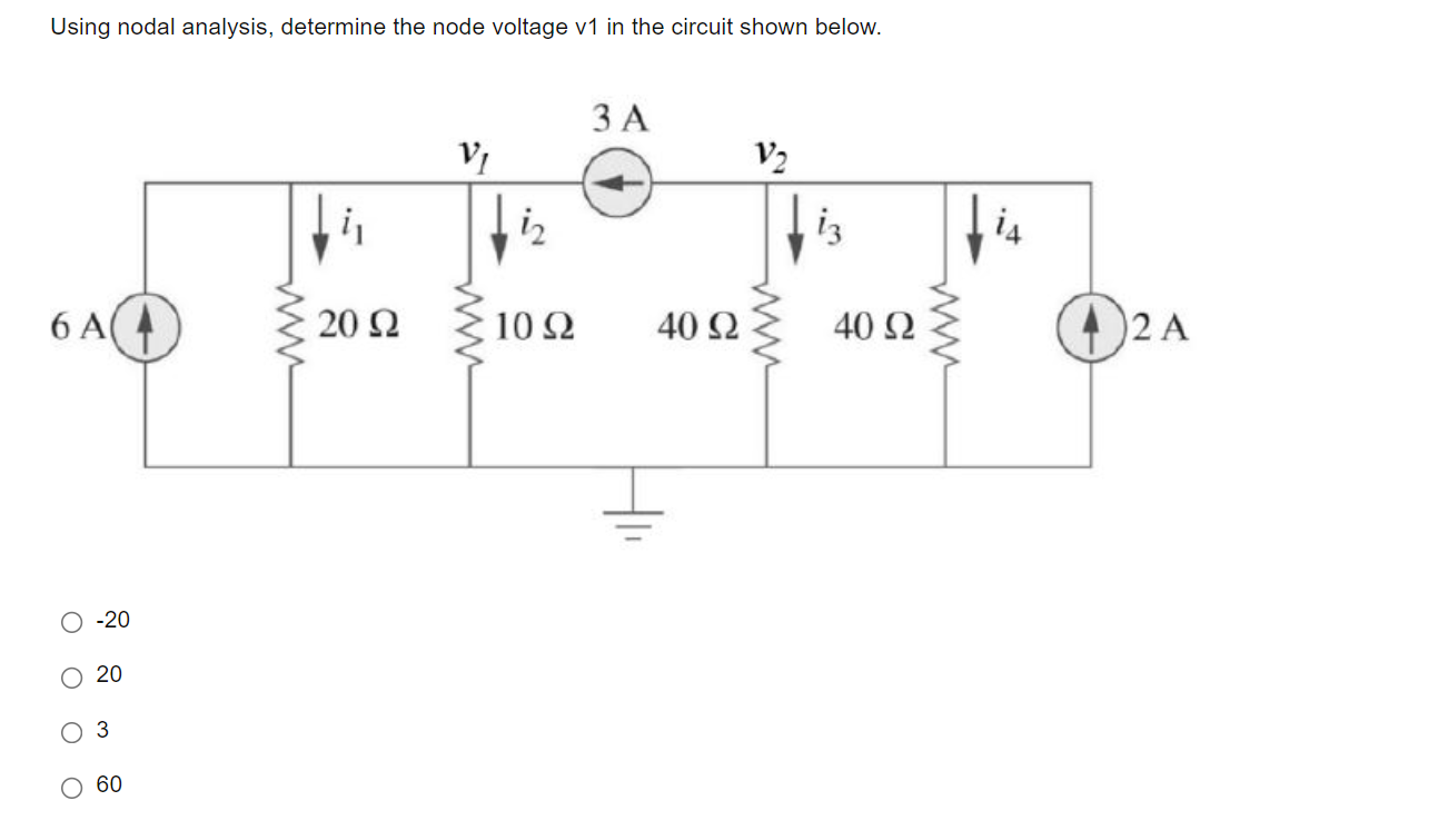 Solved Using Nodal Analysis Determine The Node Voltage V1 2793