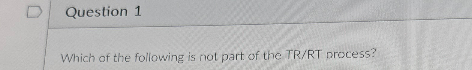 Solved Question 1Which of the following is not part of the | Chegg.com