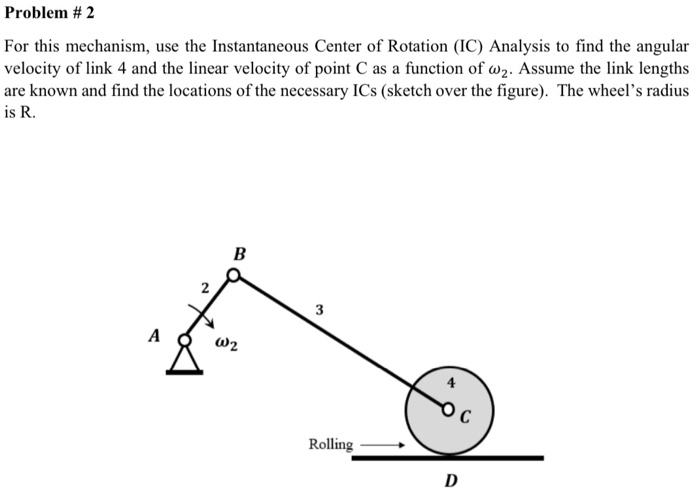 Solved Problem #2 For this mechanism, use the Instantaneous | Chegg.com