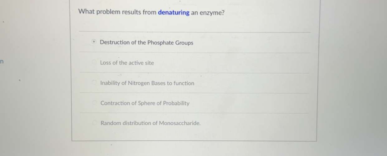 Solved What problem results from denaturing an | Chegg.com