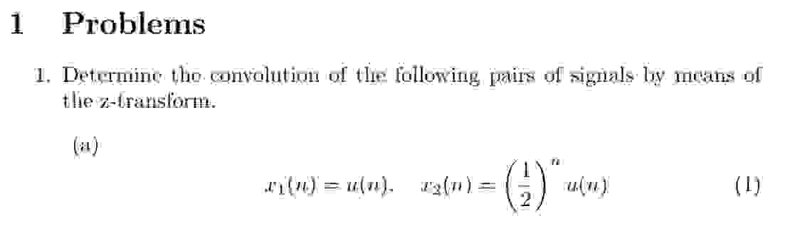 Solved 1 Problems Determine the convolution of the following | Chegg.com Solved 1 Problems Determine the convolution of the following | Chegg.com