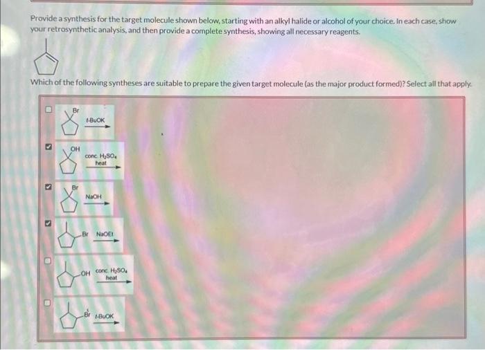 Solved Provide a synthesis for the target molecule shown | Chegg.com