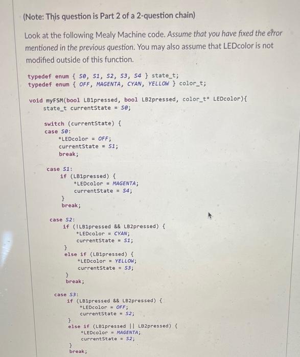 Solved (Note: This question is Part 1 of a 2-question chain) | Chegg.com