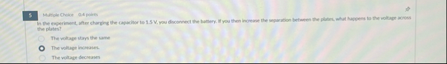 Solved Maltiple Choice 0.4 ﻿pointsIn the experiment, after | Chegg.com
