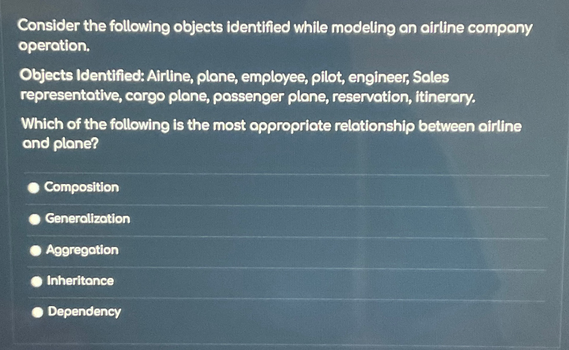 Consider the following objects identified while | Chegg.com