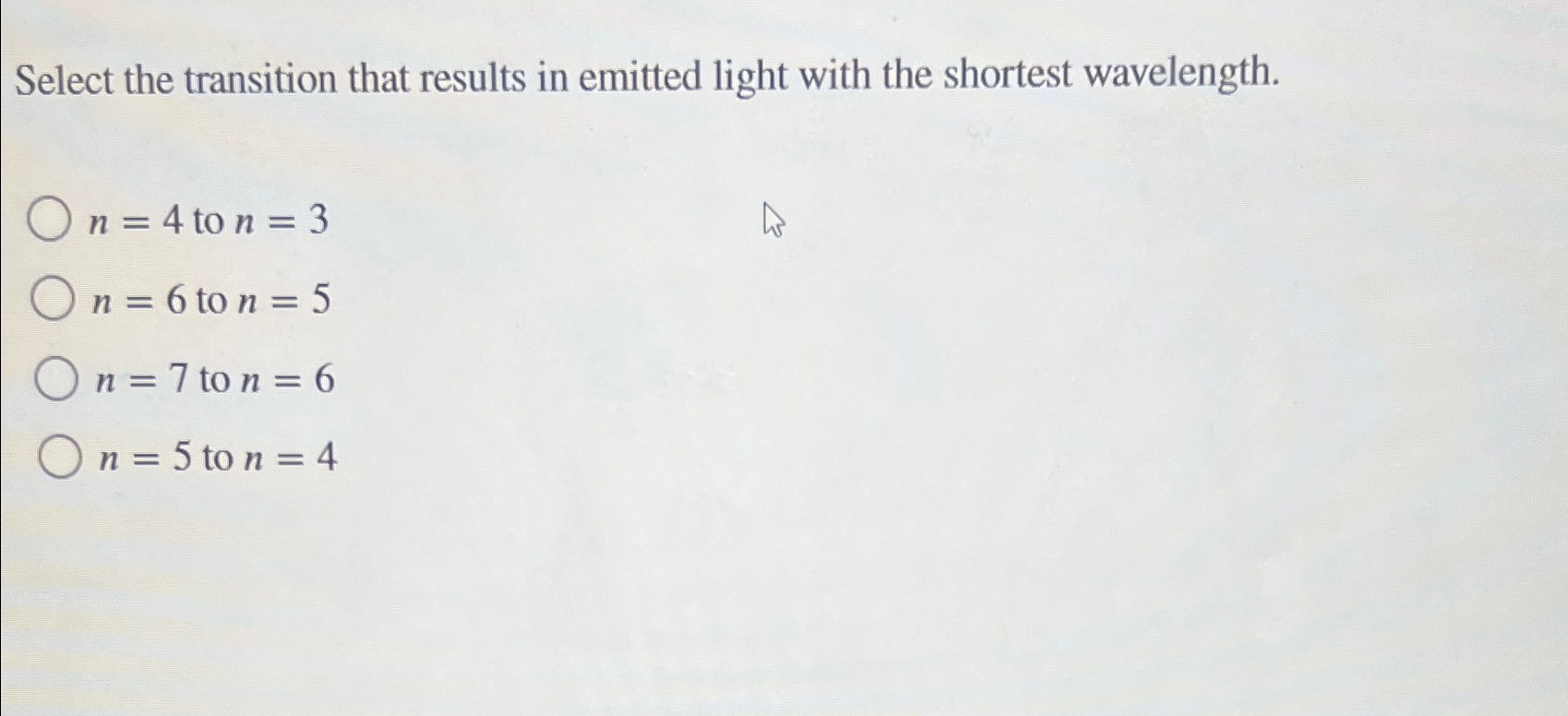 Solved Select the transition that results in emitted light | Chegg.com