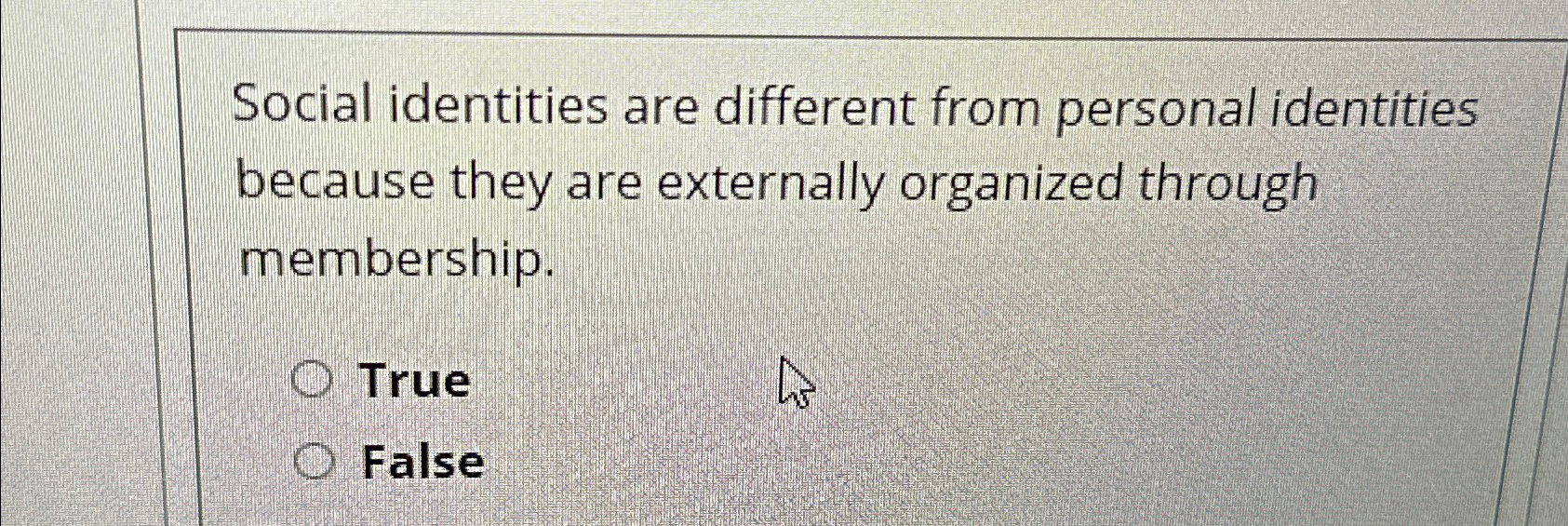Solved Social identities are different from personal | Chegg.com